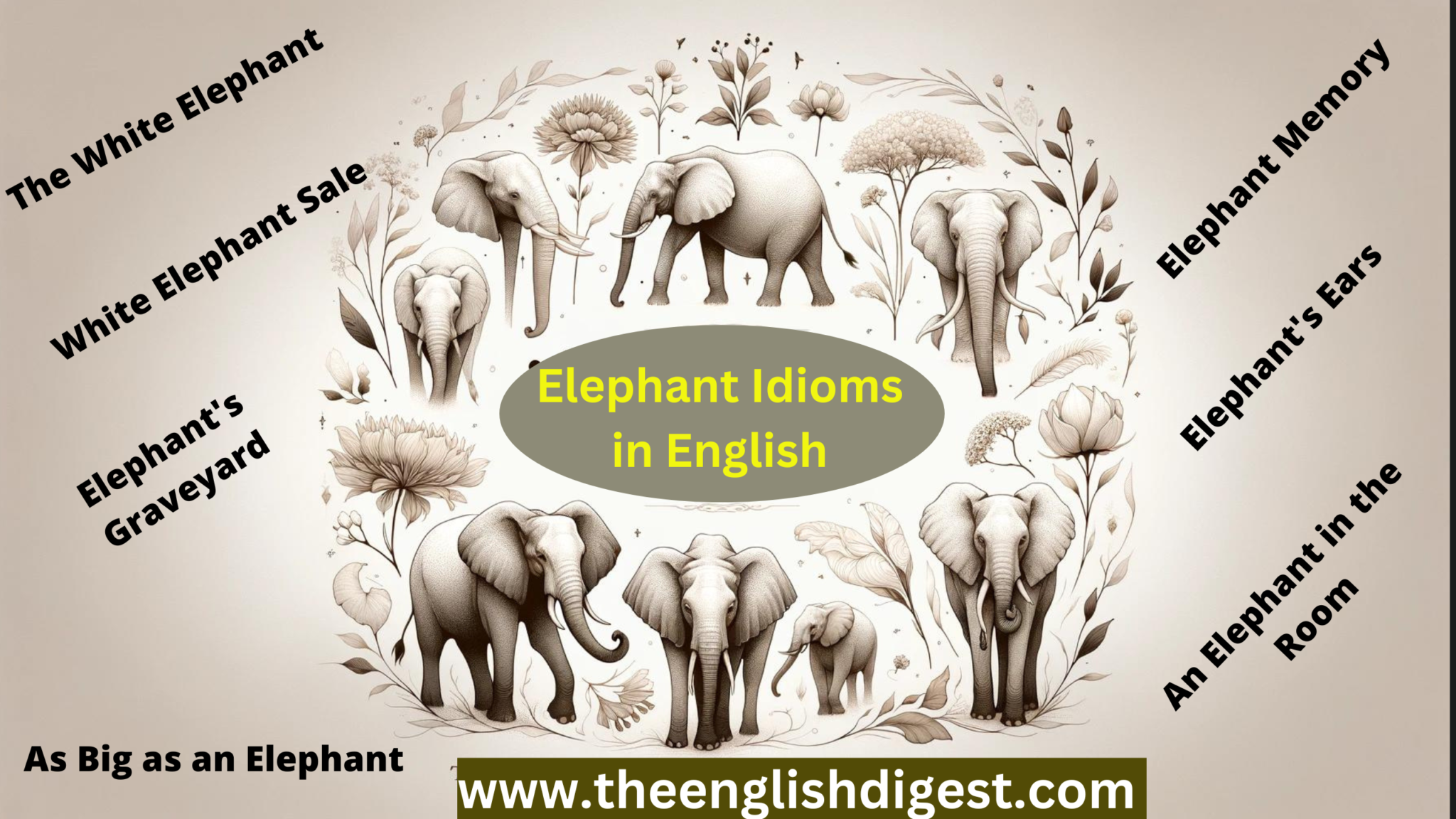 Elephant Idioms in English - Idioms - The English Digest